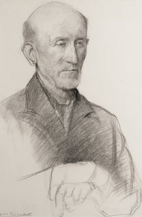 Early 1900's Signed Antique French Portrait Drawing of Elderly Gentlem ...