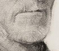 Early 1900's Signed Antique French Portrait Drawing of Elderly Gentlem ...