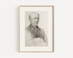 Early 1900's Signed Antique French Portrait Drawing of Elderly Gentlem ...