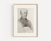 Early 1900's Signed Antique French Portrait Drawing of Elderly Gentlem ...